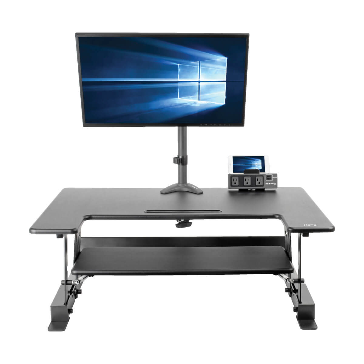 WorkWise Height-Adjustable Sit Stand Desktop Workstation | Eaton