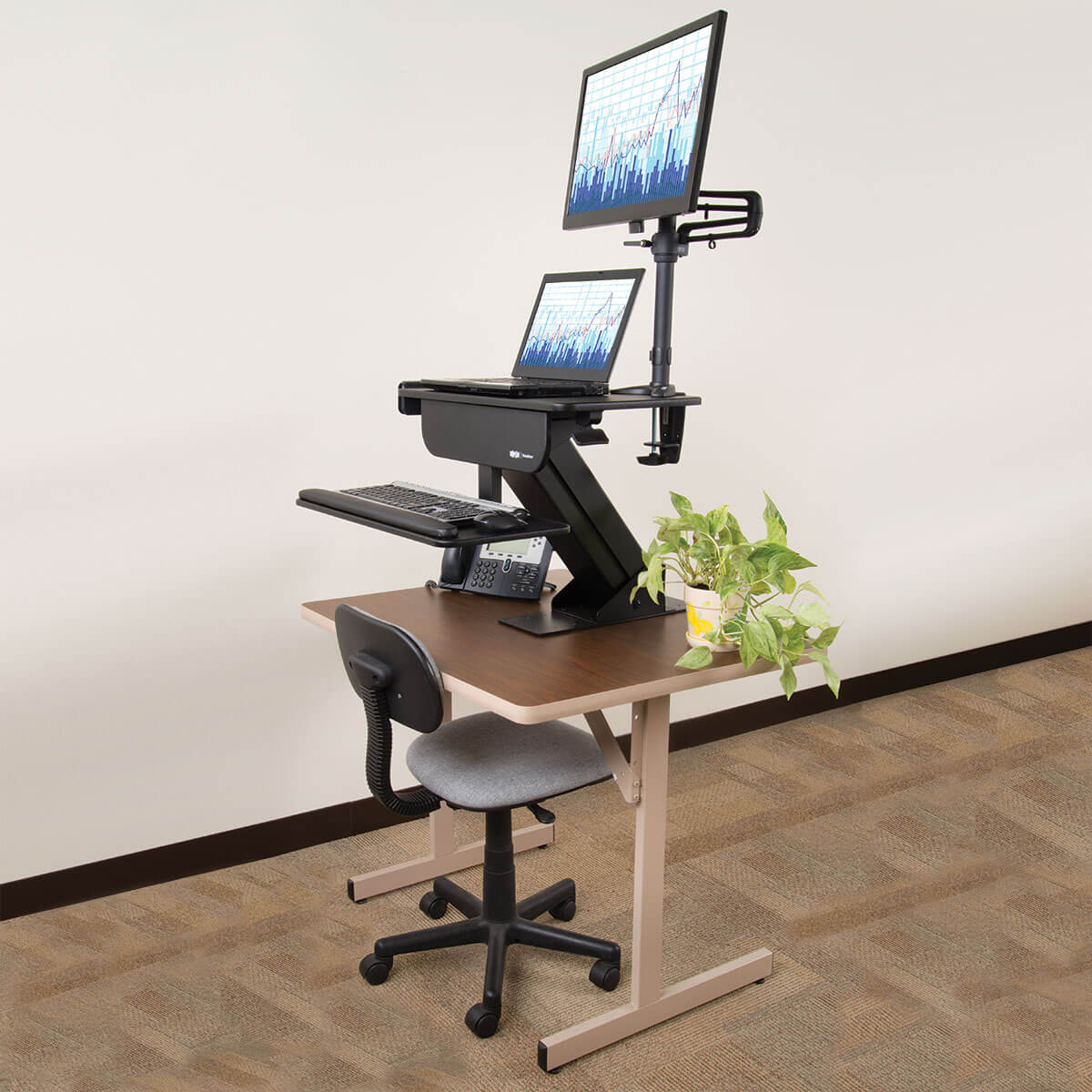 WorkWise Standing Desk-Clamp Workstation | Eaton