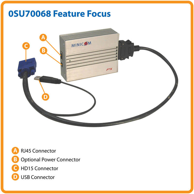 Minicom PX USB Remote KVM access Power on Cable POC (0SU70068) | Eaton