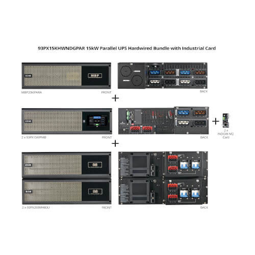 3-Phase On-Line UPS 15kVA 15kW, N1, 400V, Hardwire, Industrial Gateway ...